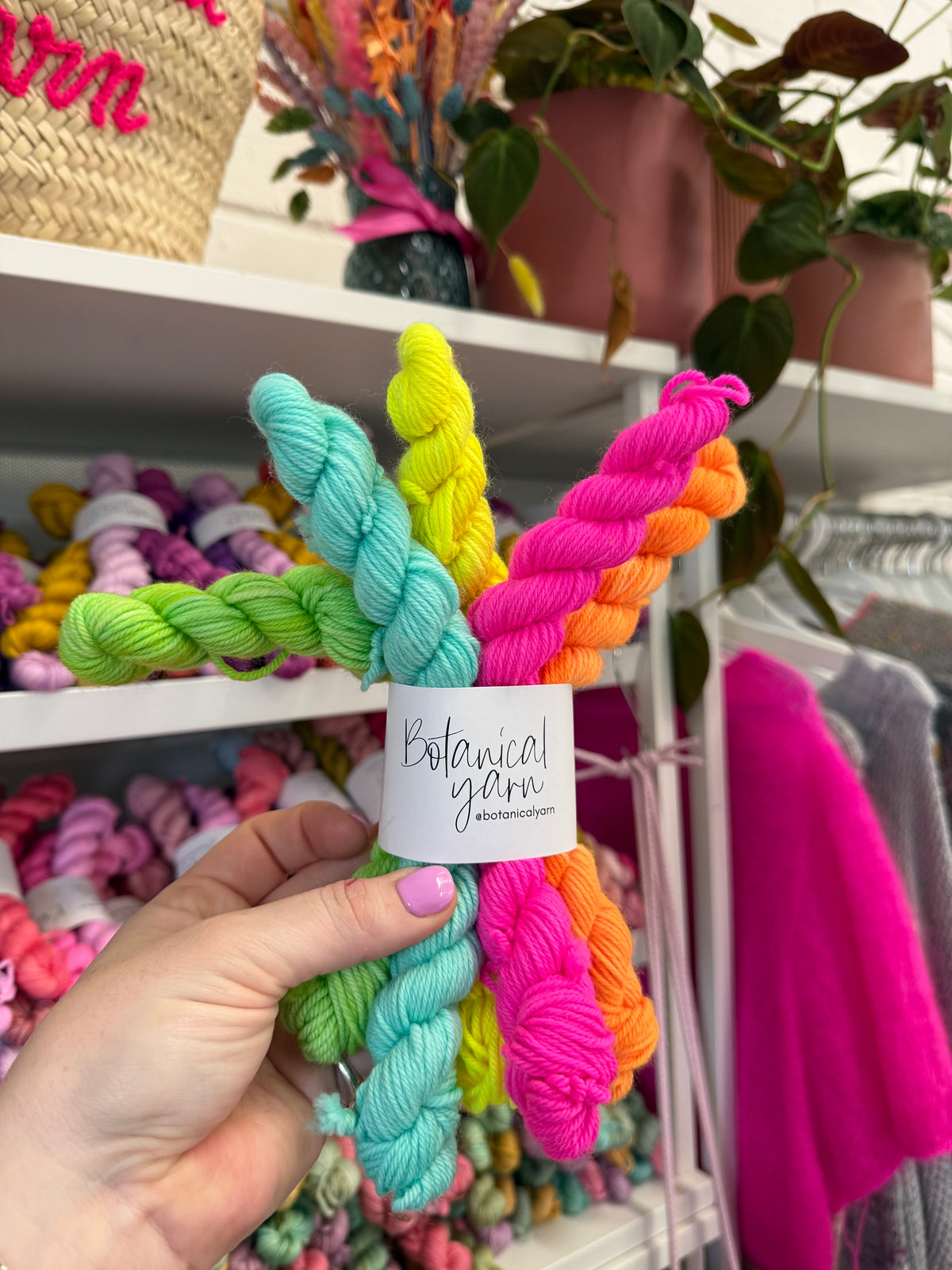Dyed to order - Neon 5 x 20g Mini Skein Set – botanical yarn
