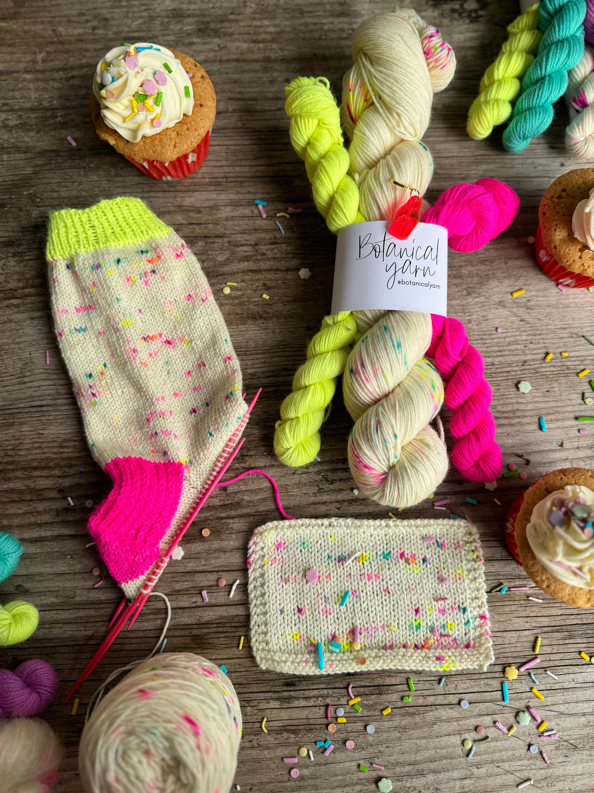 Birthday Cake Sock Set – botanical yarn