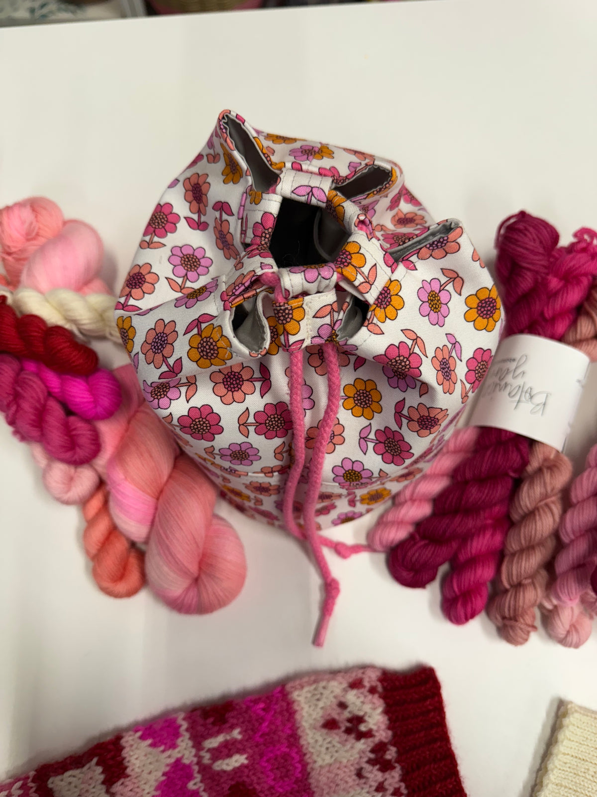 Made to order - Project Bag Style 05 - Drawstring Sock Pouch ...